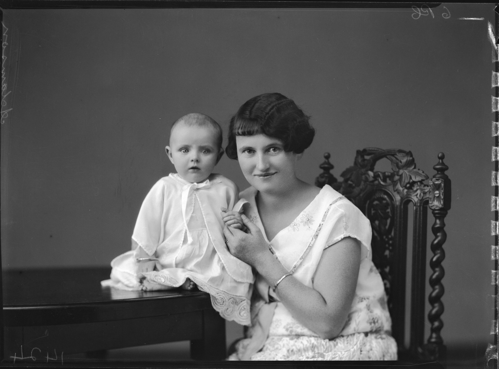 Studio portrait of Mrs Adamson and her baby, Kalgoorlie - JPG 272.5 KB