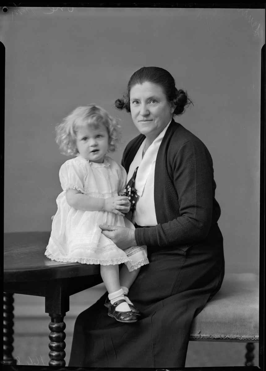 Studio portraits of Mrs Lewis and her daughters or granddaughters ...