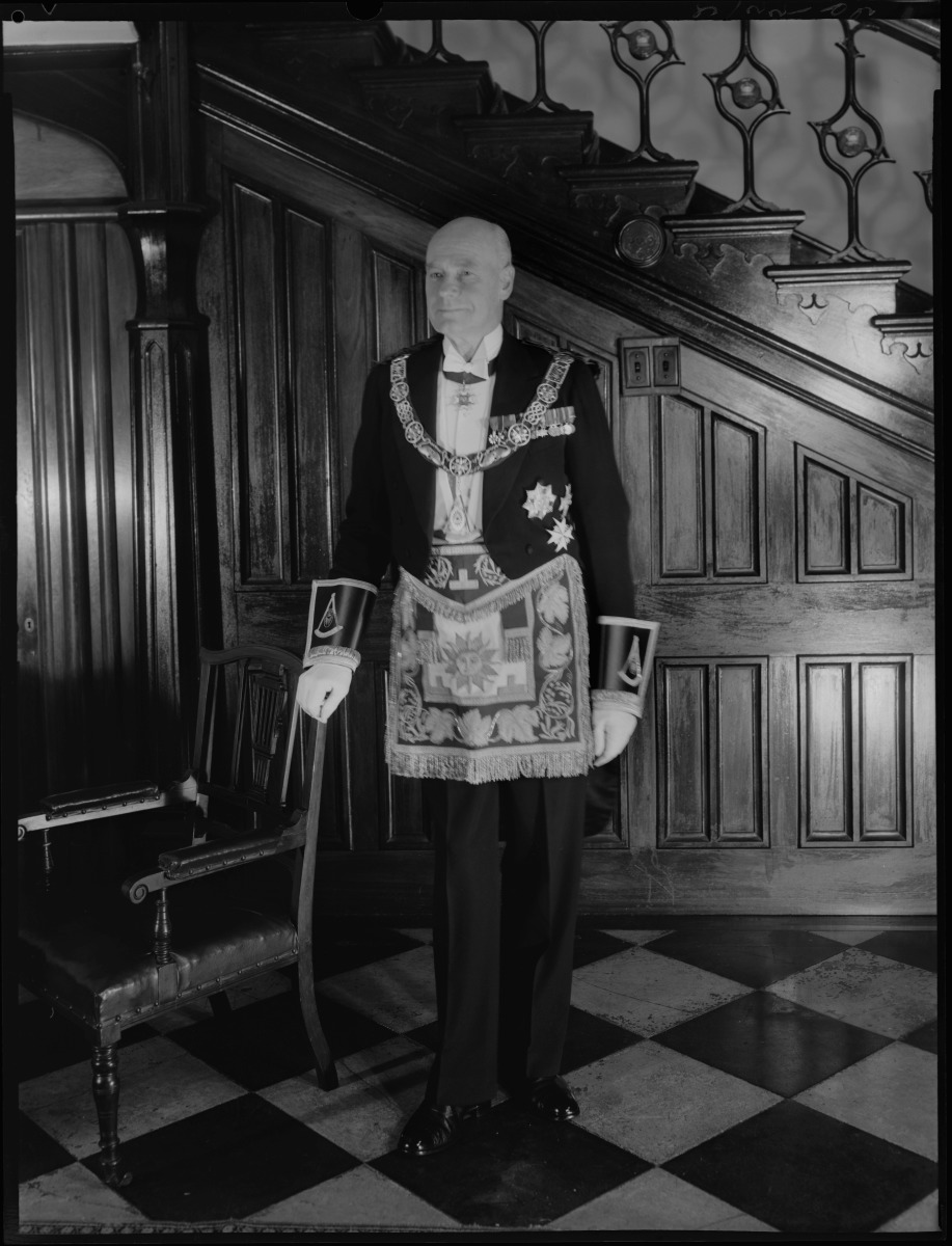 The newly installed Grand Master, His Excellency Lt.-Gen. Sir Charles ...