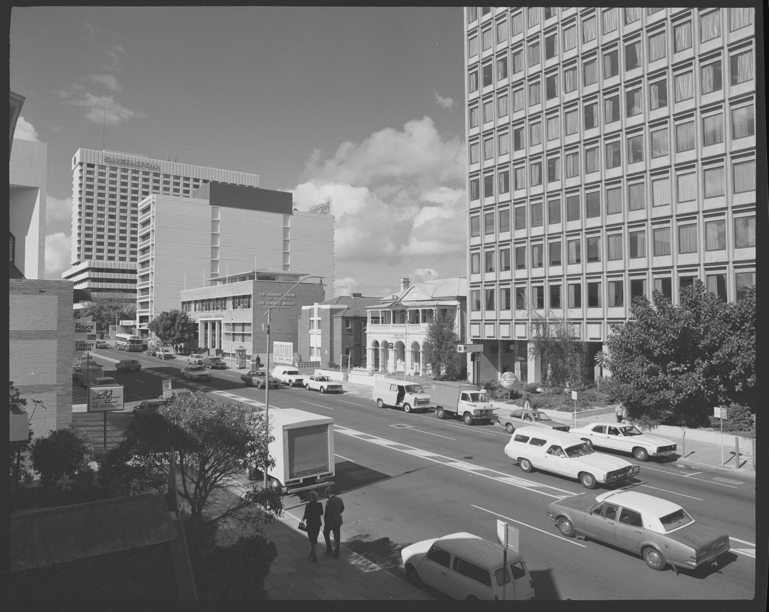 Adelaide Terrace looking east towards the Farmers Union Building and ...
