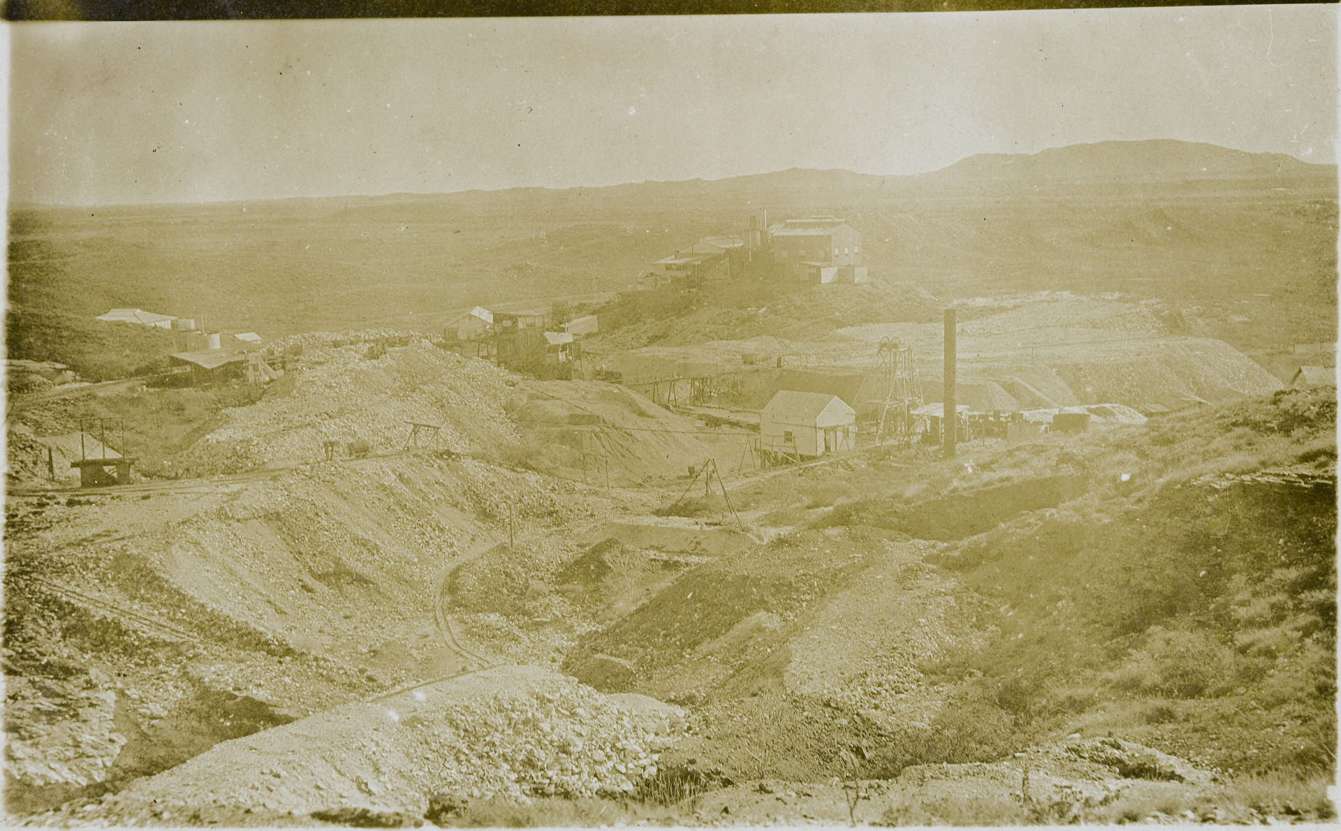 Mining operations near Nullagine - State Library of Western Australia