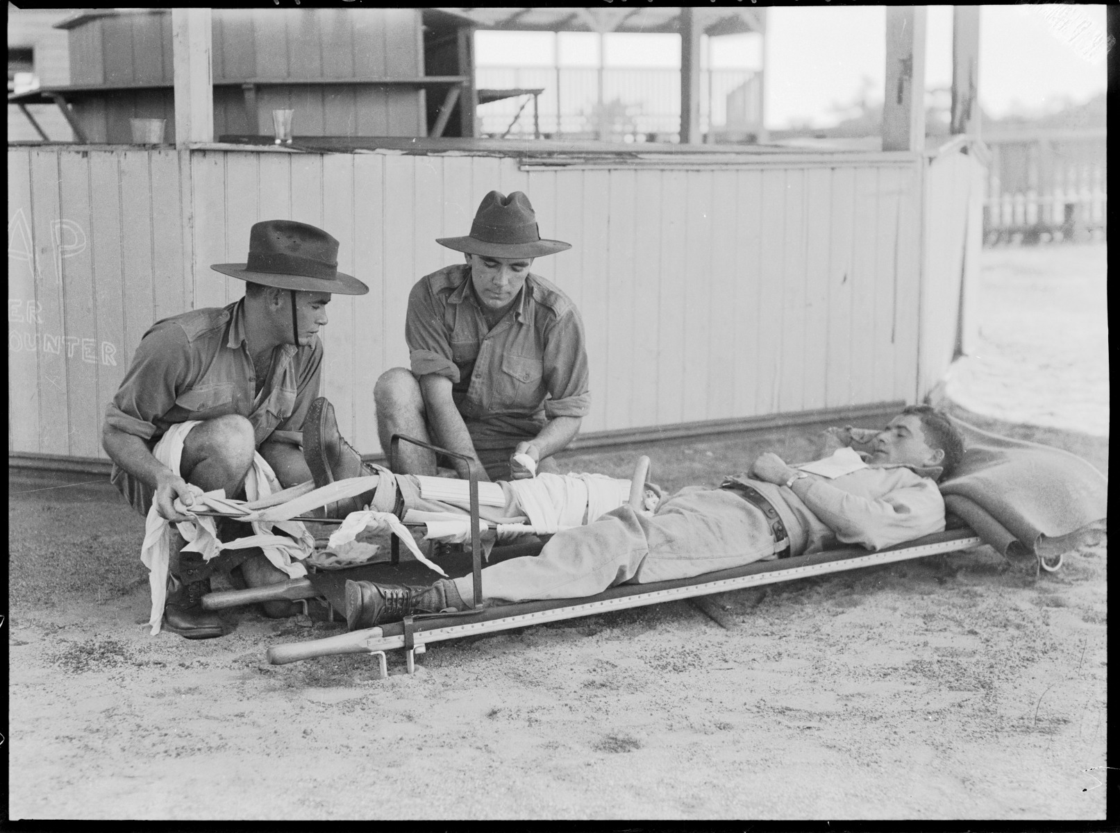 The 8th Casualty Clearing Station conducts exercises at the Helena Vale ...