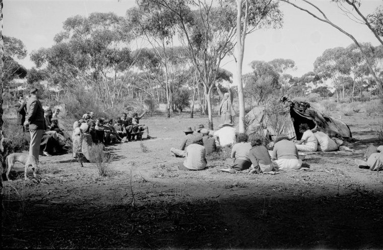 A Sunday service in the Aboriginal camp, Kurrawang - JPG 136.7 KB