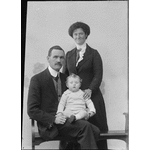 Studio portrait of the Busch family