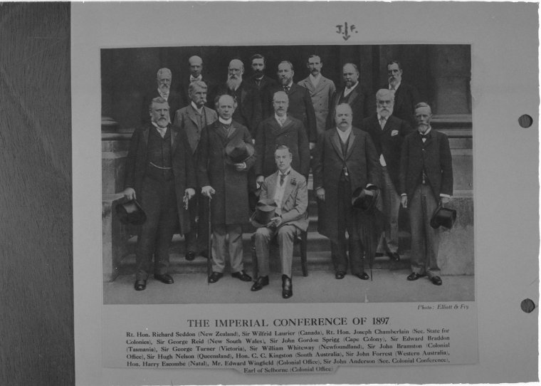 The Imperial Conference of 1897, John Forrest indicated in the back row ...