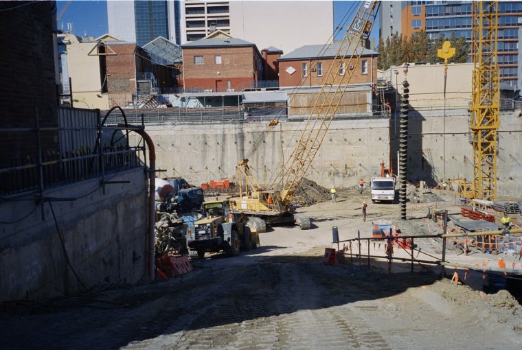 Construction site for the Raine Square Redevelopment - JPG 101.6 KB