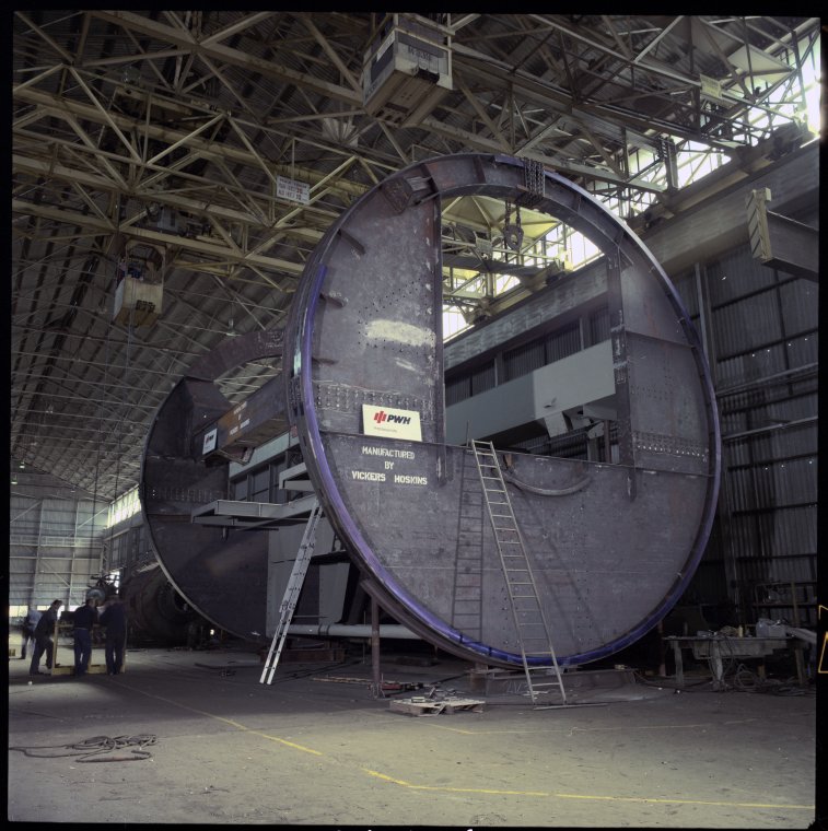 Construction of an ore dumper at the Vickers Hoskins Engineering workshop for PHB Weserhutte ...