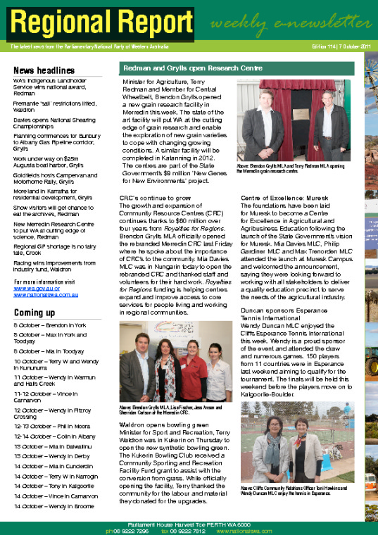 Regional report e-newsletter - PDF 1.5 MB