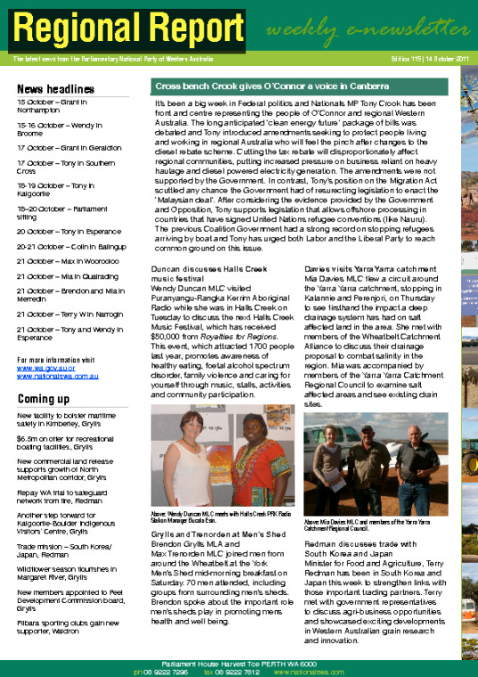 Regional report e-newsletter - PDF 1.5 MB