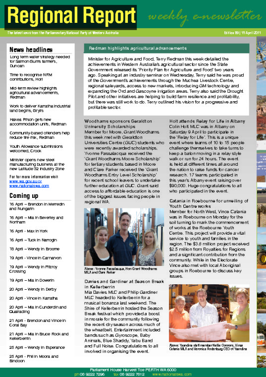 Regional report e-newsletter - PDF 1.4 MB