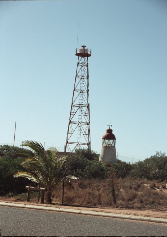 Babbage Island, buildings, jetty and the tramway bridge, October 1993 ...
