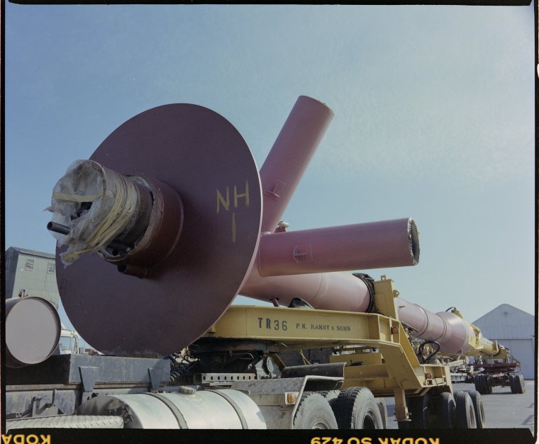 Loading drilling equipment for the North Herald oil well at Fremantle ...