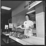Cooking with apples with Josephine Farley in Bairds department store, Perth