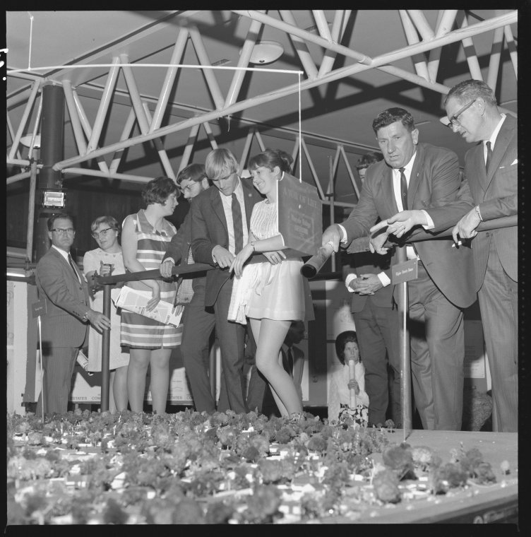 Display of model of the proposed Crestwood Estate to be built in ...