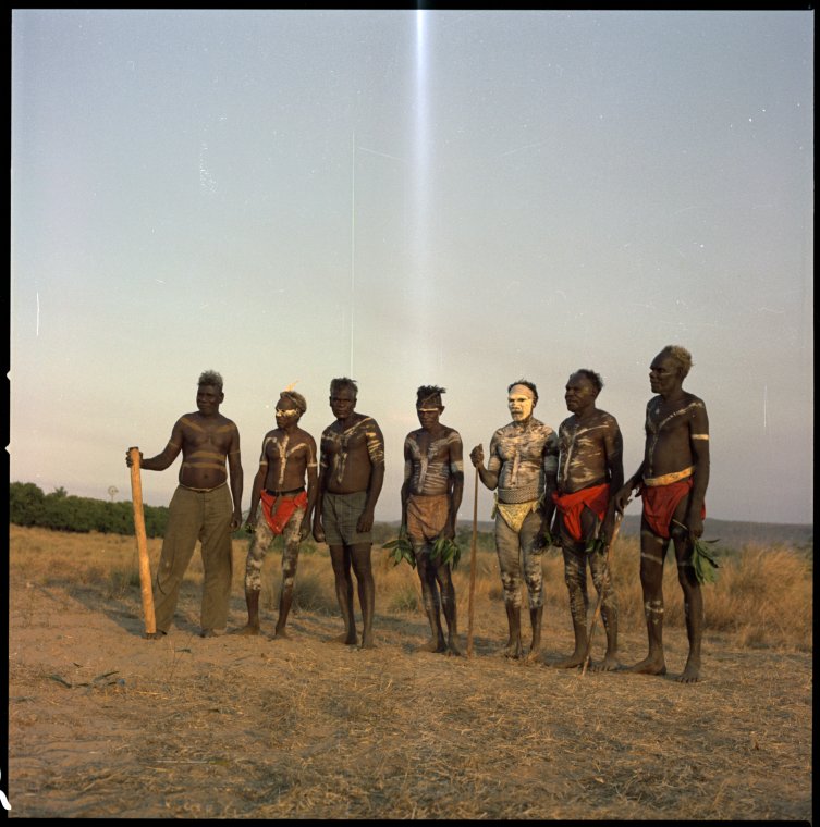 Aboriginal men dancing, Kalumburu, September 1969 - JPG 96.6 KB