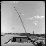 Roofing the Thornlie Square Shopping Centre, April 1970