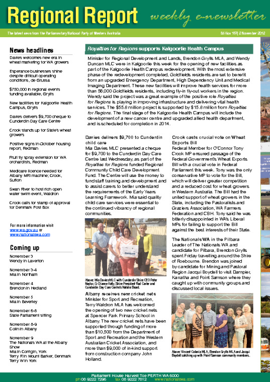 Regional report e-newsletter - PDF 1.8 MB