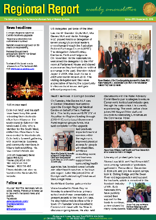 Regional report e-newsletter - PDF 1.3 MB