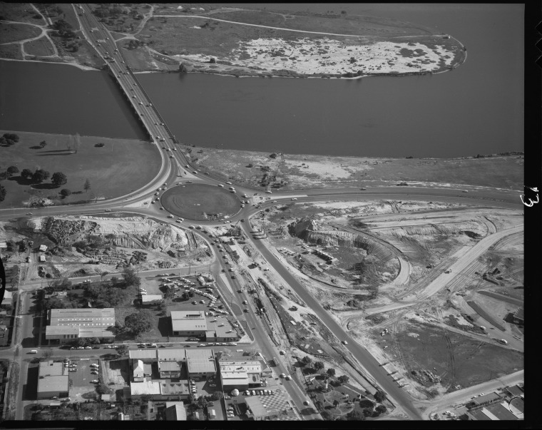 The Causeway Eastern Rotary with works in progress for the fly-over ...