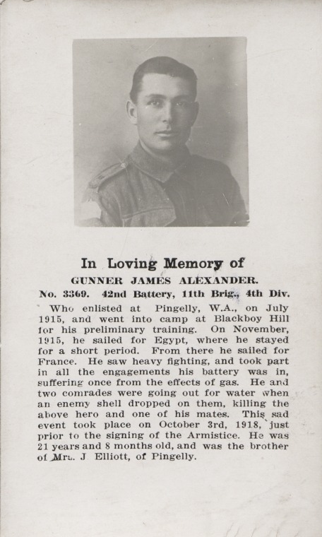 In loving memory of Gunner James Alexander [Gordon] - JPG 85.9 KB