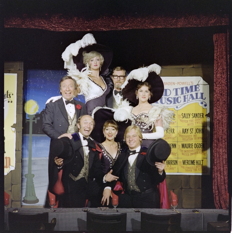 Cast on stage at Frank Baden-Powell's Old Time Music Hall, Perth, 16 ...
