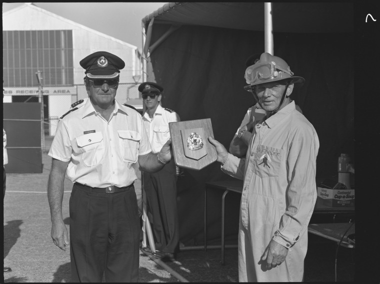 BP Kwinana Refinery Fire Brigade crews demonstrate their prowess at a ...