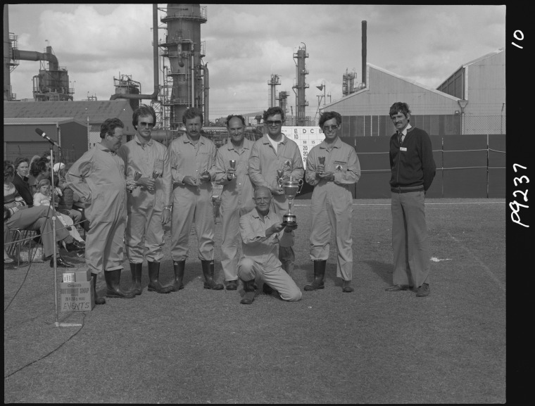 BP Kwinana Refinery Fire Brigade crews demonstrate their prowess at a ...