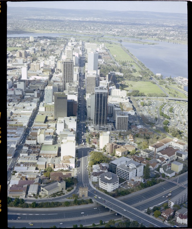 Aerial photographs of Perth CBD, 30 July 1982 - State Library of ...