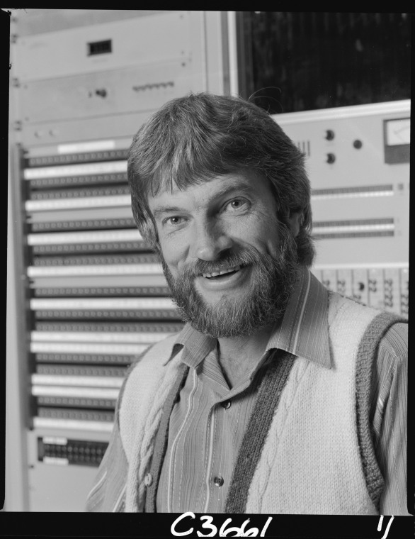 Rick Rodgers and another employee of radio station 6PR, 8 May 1986 ...