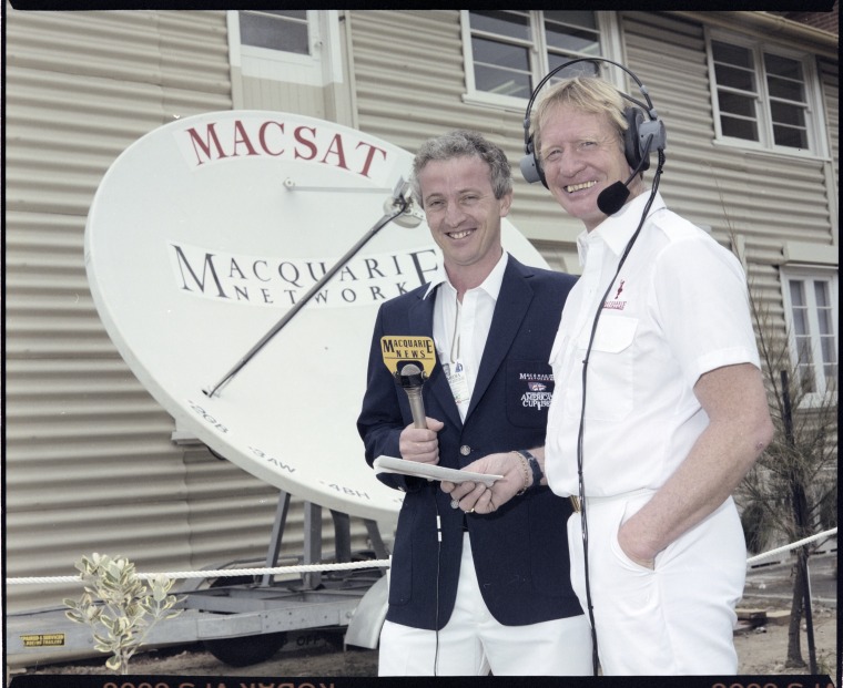 The Macquarie Network working from the America's Cup Media Centre ...