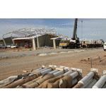 Rockingham Station under construction, 14 August 2006.
