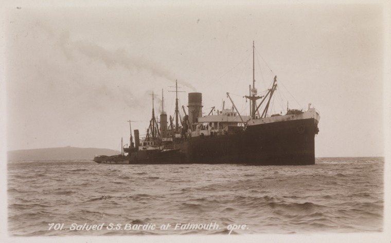 Salved SS Bardic at Falmouth - JPG 61.5 KB