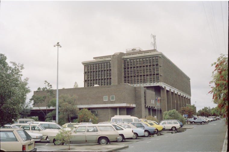East Perth Rail Terminal and Westrail Centre, March and October 1989 ...