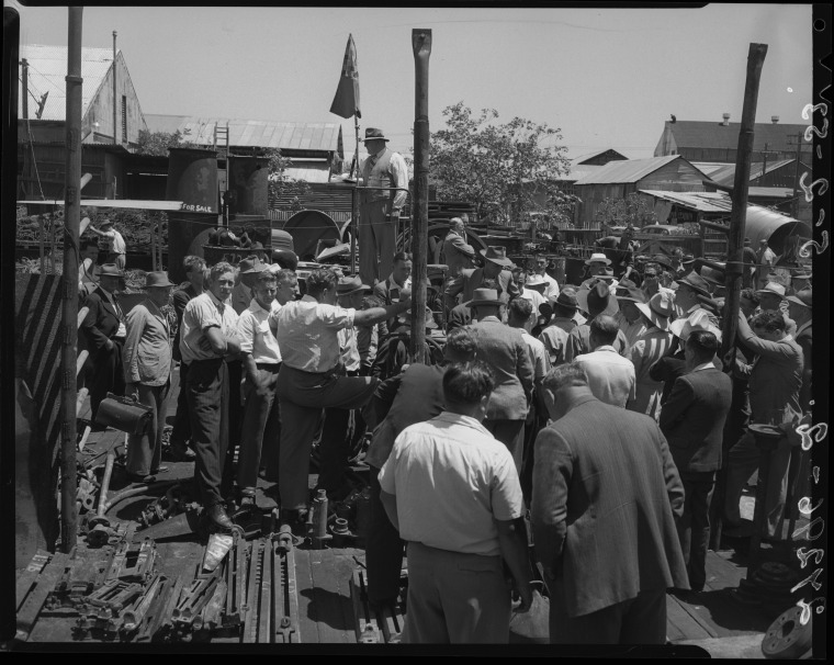 Salvage sale on the premises of Harris, Scarfe & Sandovers, 138 ...