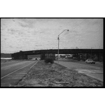 View north along Kwinana Freeway to Mill Point Road freeway entry bridge.