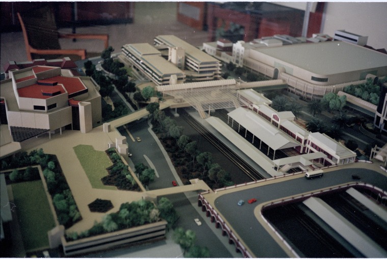 Model of a proposed redevelopment of Forrest Place, Perth, August 1986 ...
