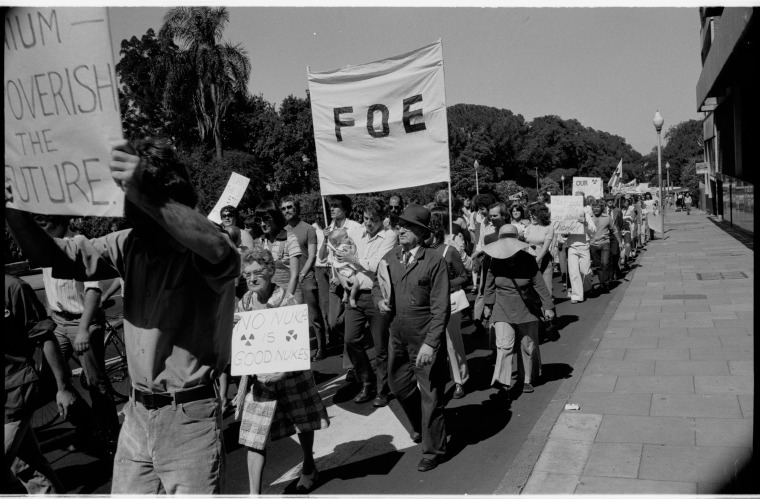 Anti-uranium mining protest march, Perth, 2 April 1977. - JPG 114.2 KB