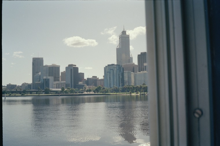 The City of Perth from a ferry on the Swan River, August 1993. - JPG 70 ...