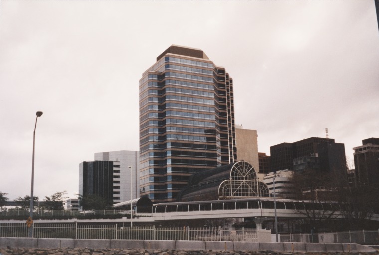 Westralia Square building, and the Busport, Perth, July 1993. - JPG 77.0 KB