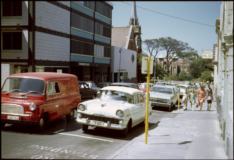 Pier Street, Perth south from Hay Street, 31 December 1968. - JPG 115.2 KB