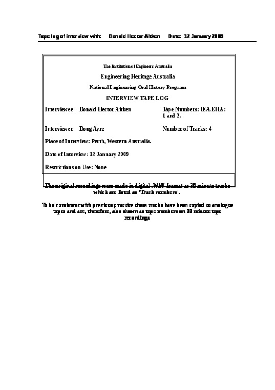 Interview with Donald Aitken in 2009 / - PDF 64.6 KB