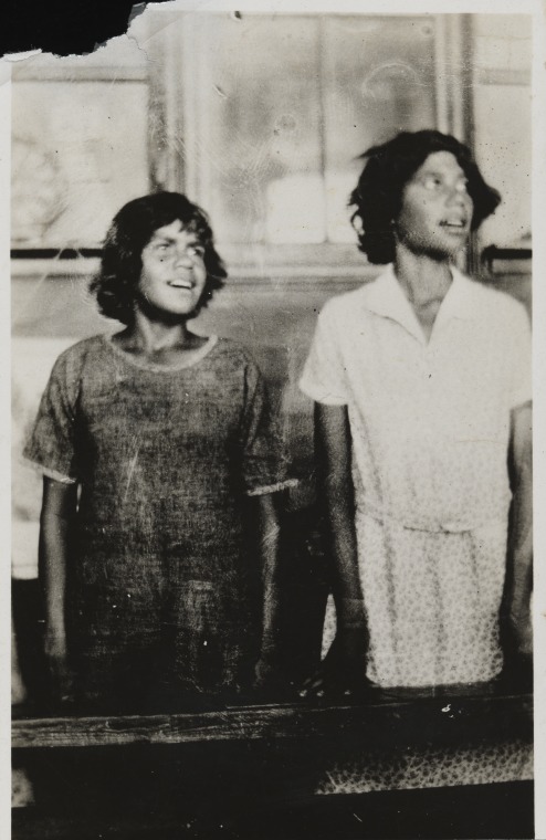 Doolkie Treadgold and Doreen Murray at choir practice, Mt Margaret ...