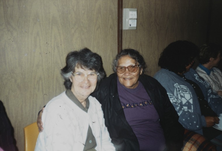 Dora Cotterill and Lorraine Atkinson at Margaret Morgan's 70th birthday ...