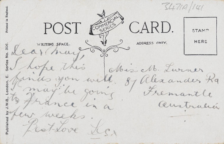James Leslie Turner World War I postcards from 20 October 1916 to 4 ...