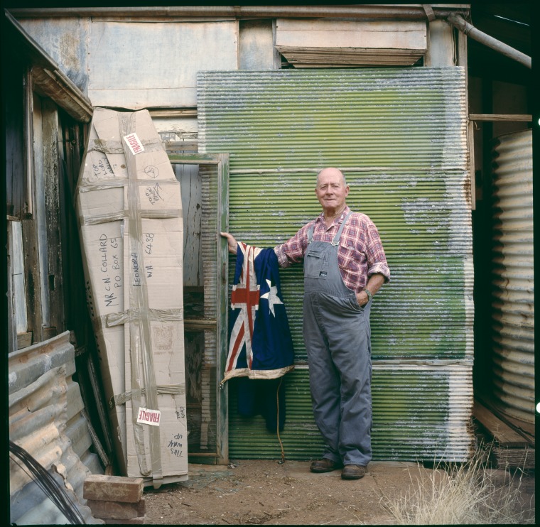 Bob 'Desert Rat' Collard, local prospector, undertaker and custodian of ...