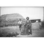 Martin Walley and an unidentified boy on the farm near Goomalling.