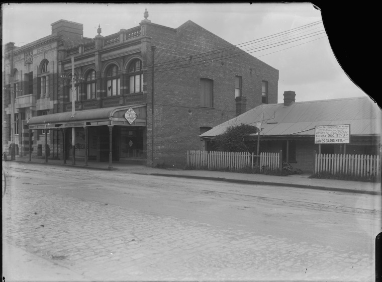 Perth Telephone Exchange, empty shops, Barratts Lane entrance and an ...