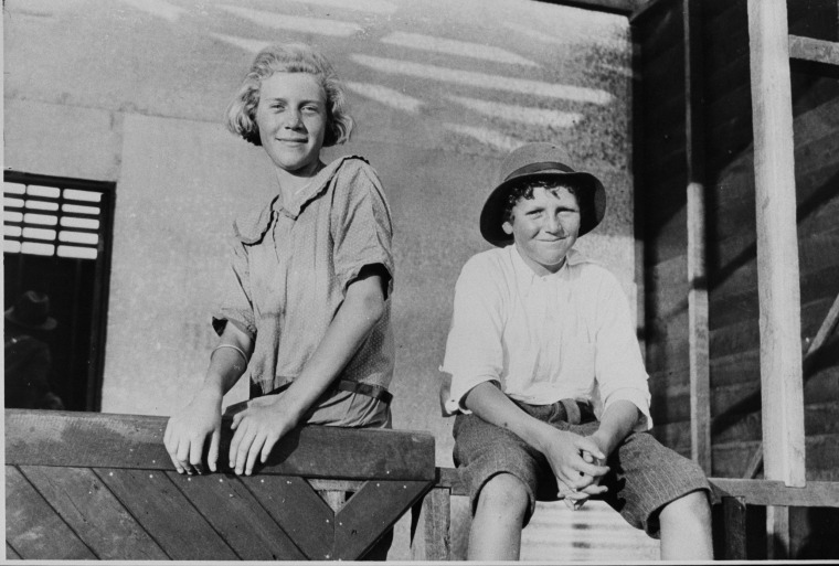George and Ada Webster on the verandah of their home in Bencubbin ...