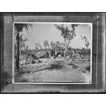 White men visit an Aboriginal camp at Beagle Bay.