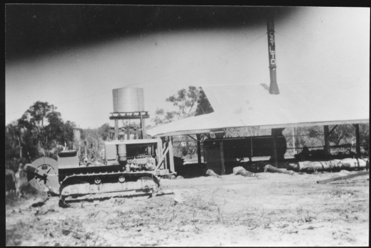 Copies of old photographs of Whittakers timber mills from about 1910 ...